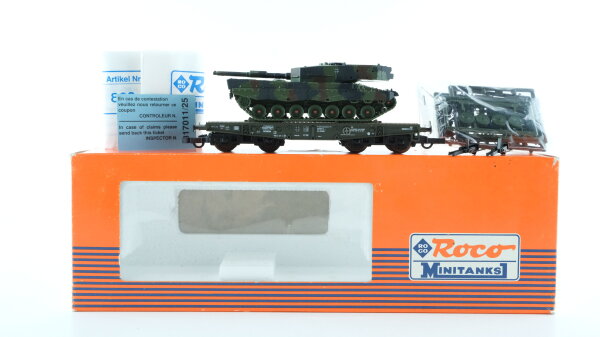 Roco H0 802 Schwerlastwagen (Minitanks, mit Panzer Leopard II) DB - M, 47,59