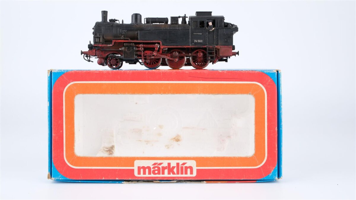 Märklin H0 3095 Dampflok BR 74 563 DRG Gleichstrom Umbau - Modellbahn ...